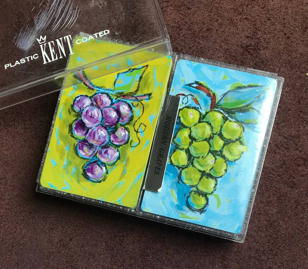Vintage Playing Cards With Grapes Design - Etsy
