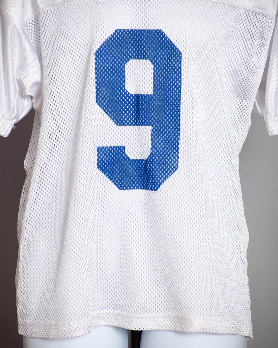 90s White and Blue Number 9 Football Jersey S-M | Etsy