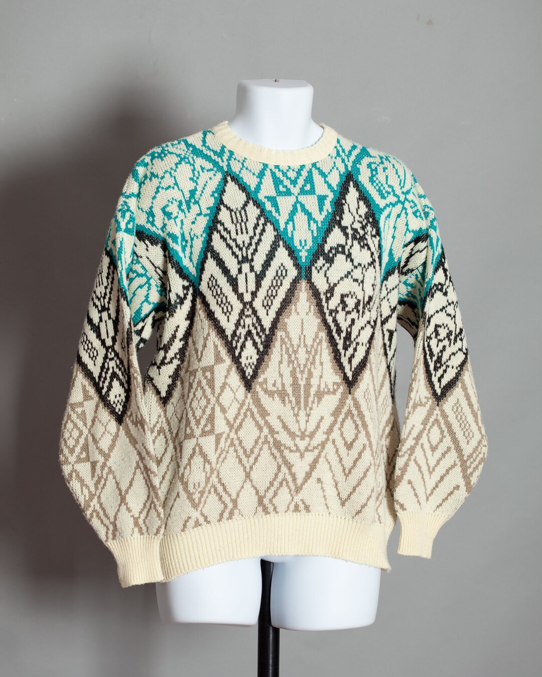 1980s Sweater Diamond Pattern GITANO - Etsy