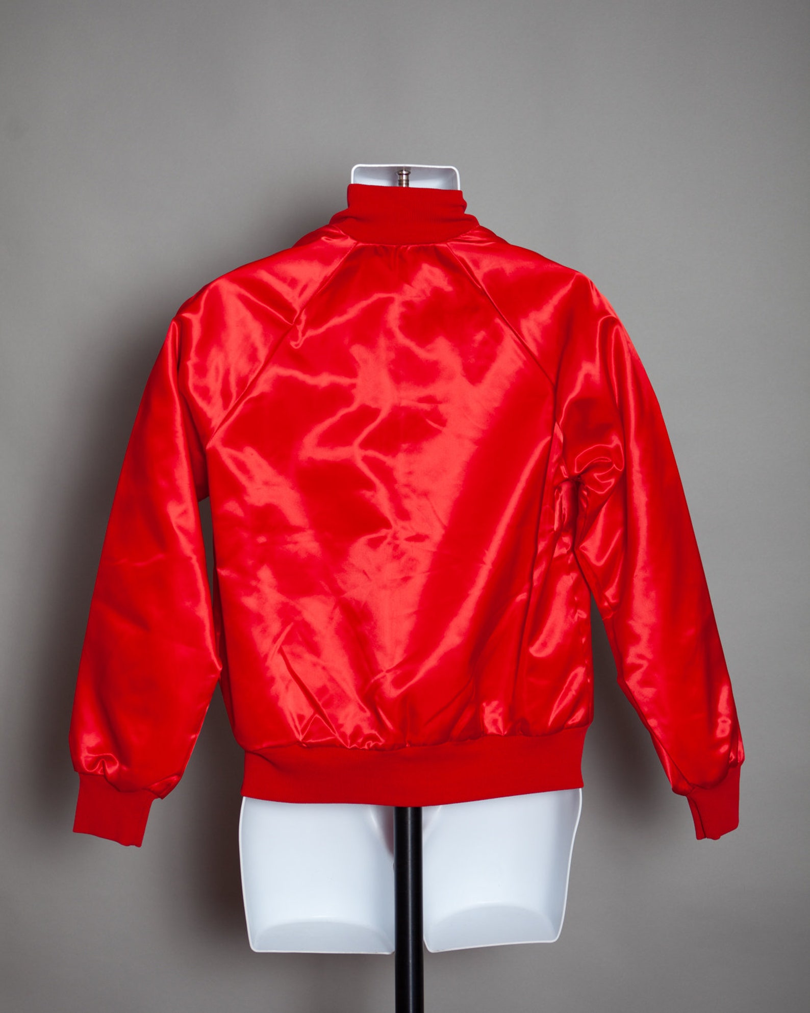 70s 80s Shiny Red Nylon Athletic Jacket | Etsy