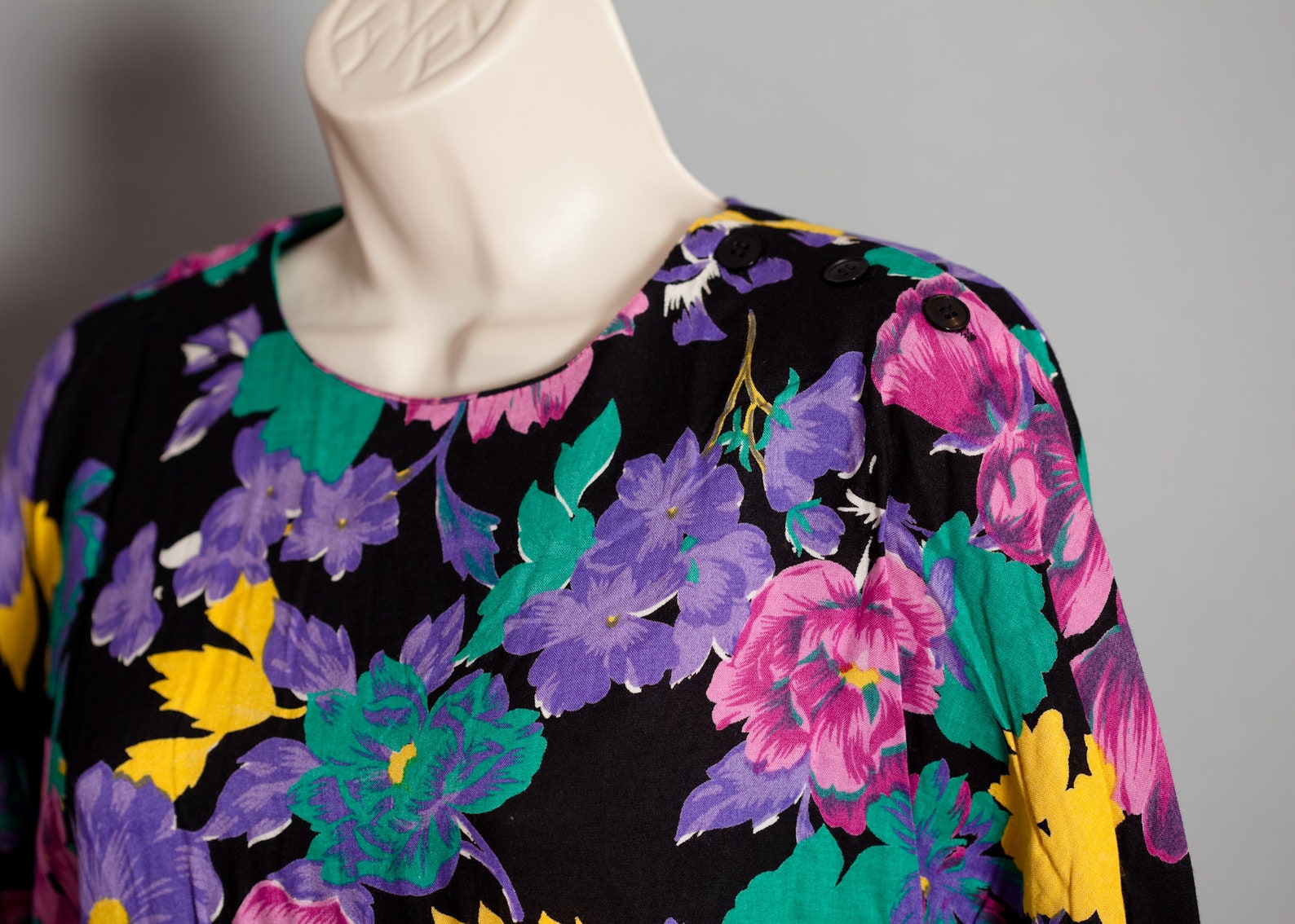 Vintage Women's 80s 90s Colorful Floral Flower Pattern Two - Etsy