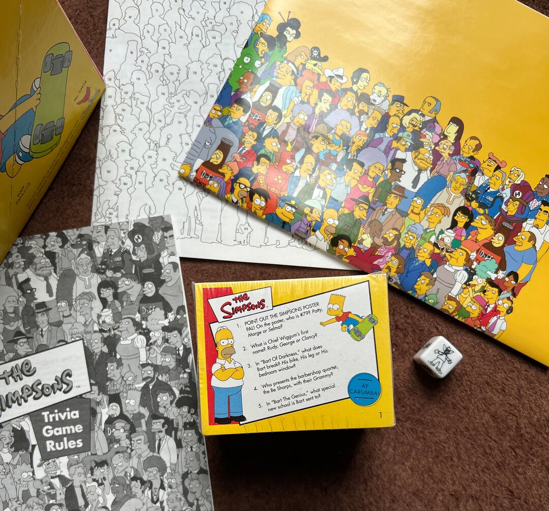 Early 2000s the Simpsons Trivia Game Not Used - Etsy