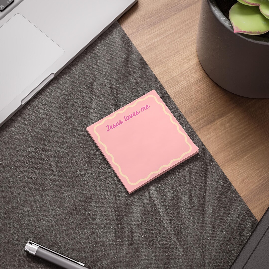Jesus Loves Me | Christian Post It Notepad | Note Taking and Bible ...
