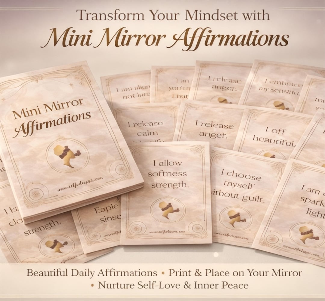 Mirror Affirmation Card Digital Printable Daily Positive Mantra Print ...
