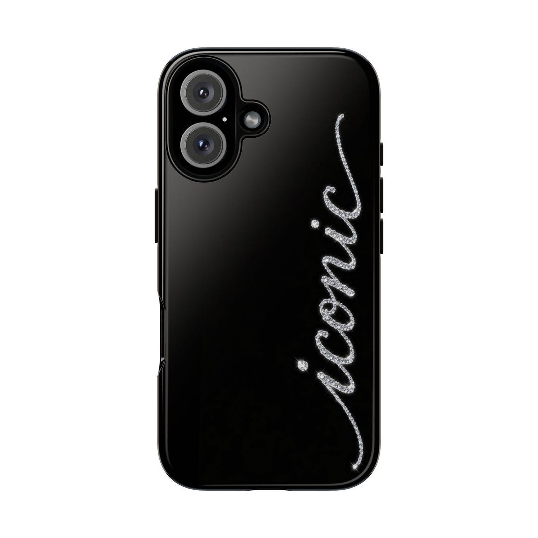 Glitter Gem Iconic Tough Cases | Chic Black Phone Case - Etsy