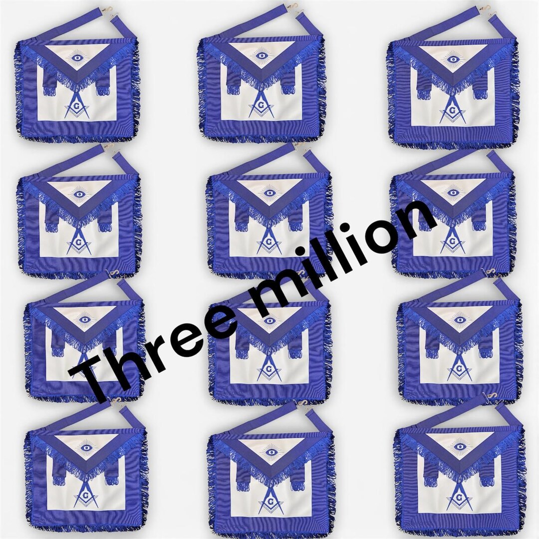 Three Million Masonic Regalia Blue Lodge Officers Aprons Machine ...