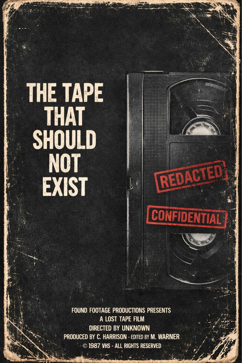 Lost VHS Files: Lost Tapes – VHS Horror Poster | Analog Lost Tape ...