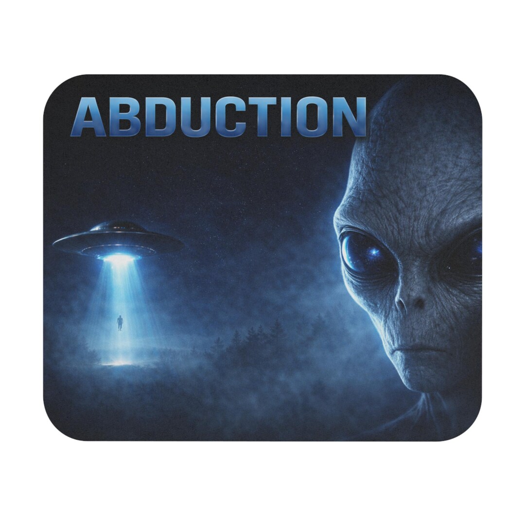 Alien Abduction Mouse Pad 9”x8” | UFO Paranormal Sci-fi Desk Mat ...