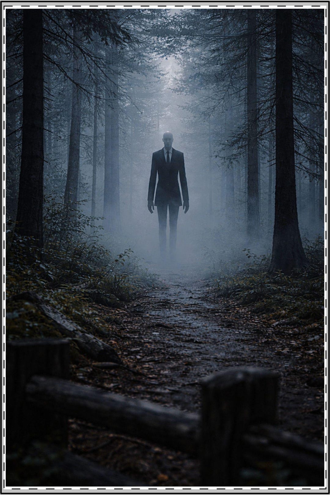Slender Man Poster | Urban Legend Wall Art | Psychological Horror Print ...