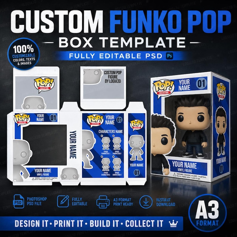 Custom Funko Box Printed - Etsy