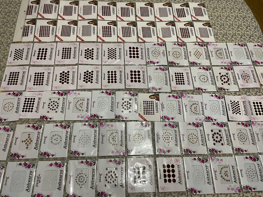 85 Mix Assorted Bindis During Indian Asian Wedding Events Like Sangeet ...