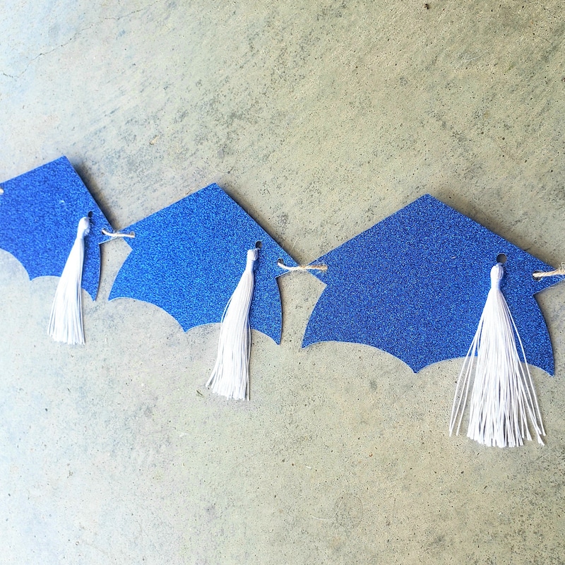 Blue and White Graduation Decorations - Etsy