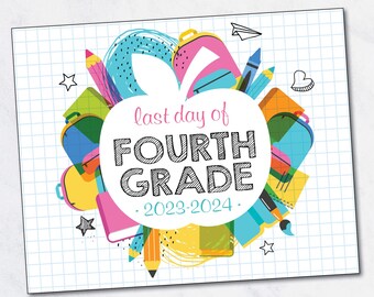 Girls Last Day of School Sign Printable Girls Last Day of - Etsy