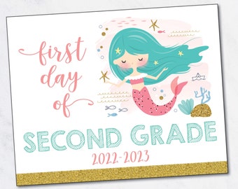 Second Grade Mermaid Sign - Etsy