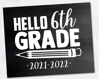 6th Grade Sign | Etsy