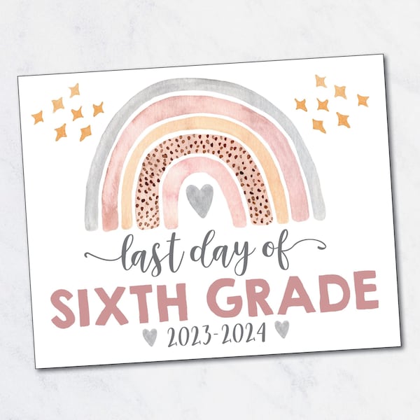 6th Grade Sign - Etsy