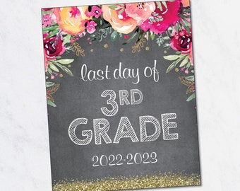 Editable Ultimo Día De Escuela Instant Download Last (Instant Download ...