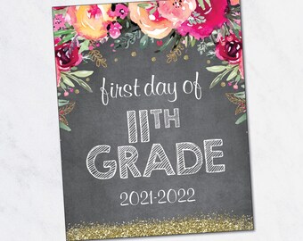 First Day of Junior Year Sign - Etsy