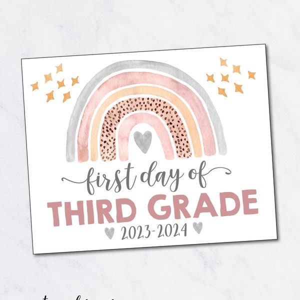 3rd Grade Sign - Etsy