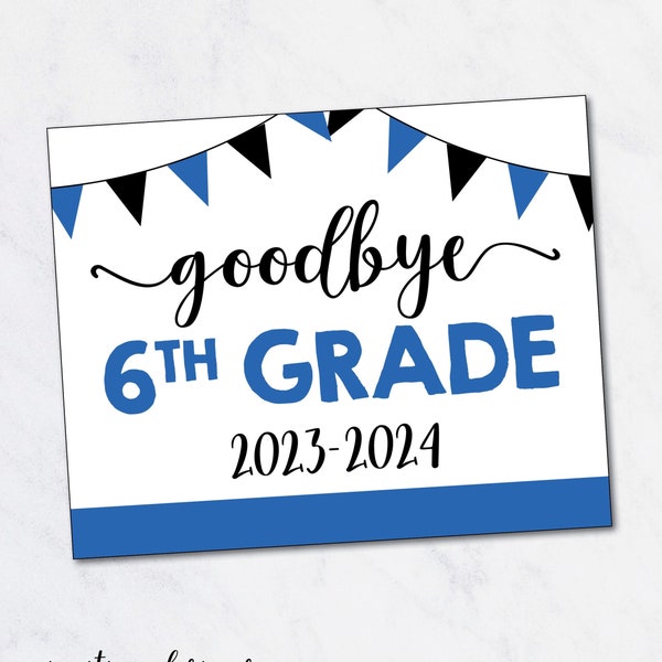 6th Grade Sign - Etsy