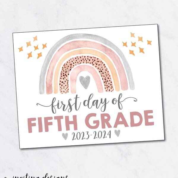 5th Grade Sign - Etsy