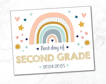LAST DAY of School Sign / Last Day of 1st Grade Sign / Last Day of ...