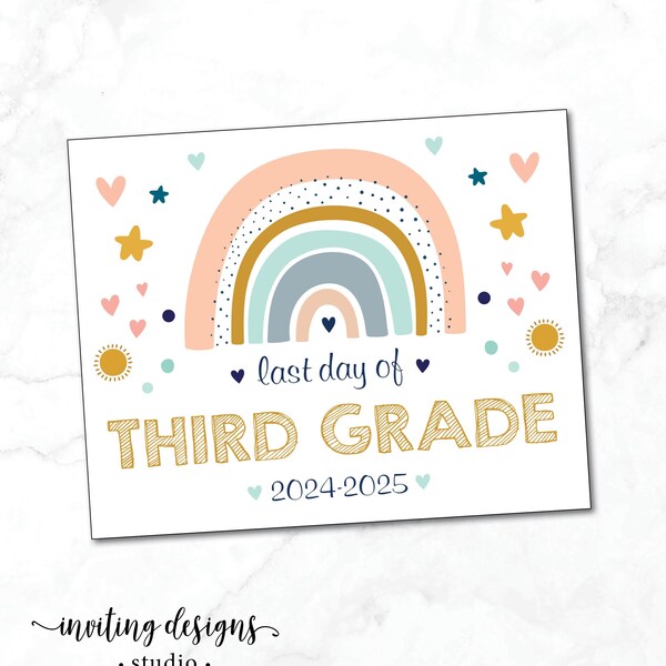 3rd Grade Sign - Etsy