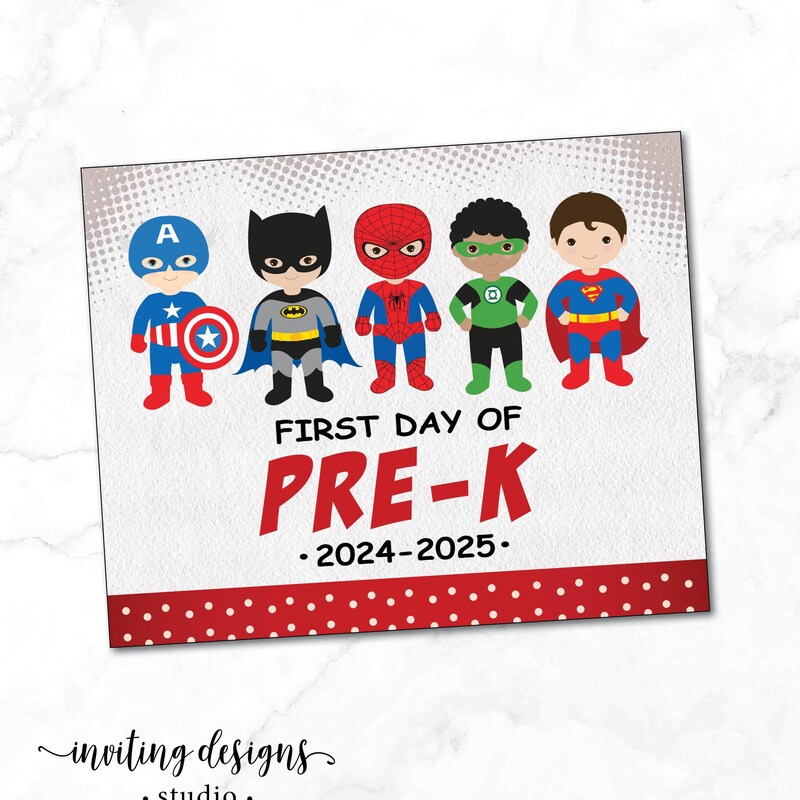 First Day of Pre K - Etsy