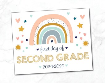 First Day of 3rd Grade Sign / First Day of School Sign / 2024 Third ...