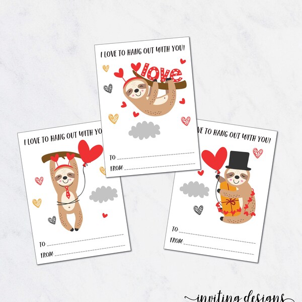 Valentine Sloth - Etsy