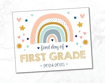 First Day of Preschool Sign / First Day of School Sign / Printable ...