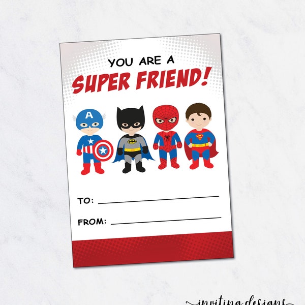 Superhero Valentine - Etsy
