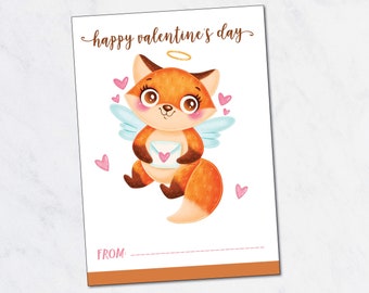 Fox Valentine Card - Etsy