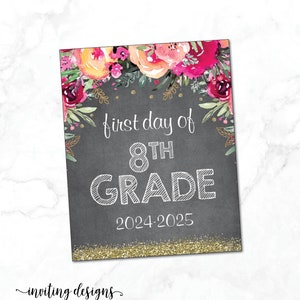 First Day of 8th Grade - Etsy