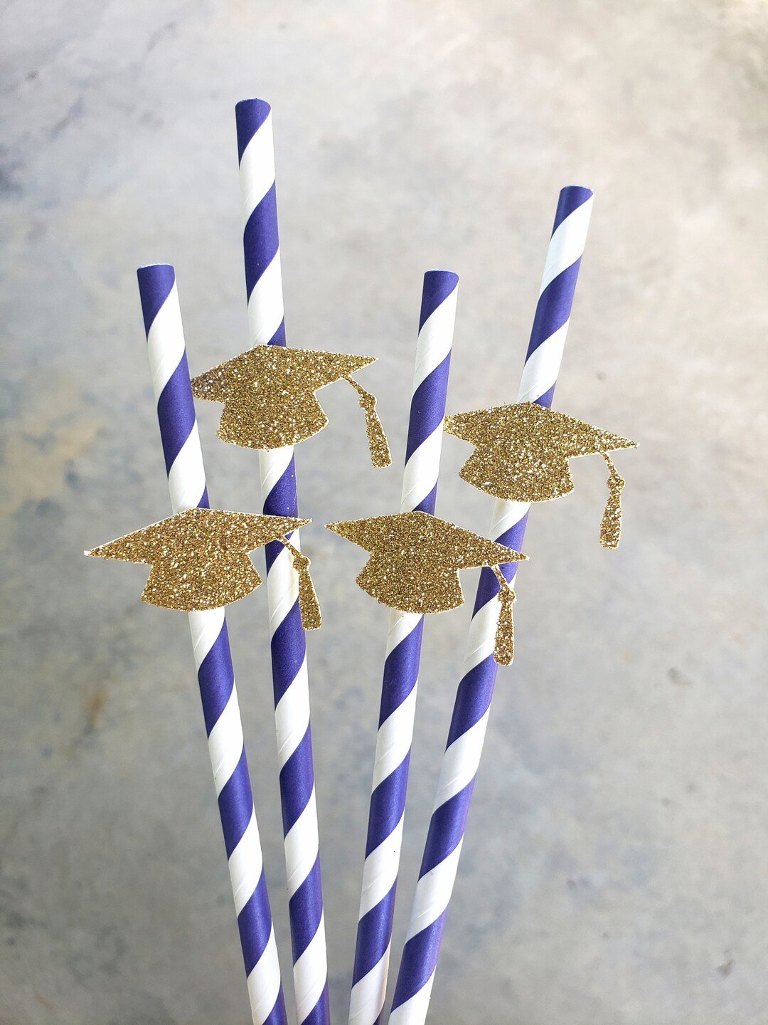 Graduation Straws, Purple Graduation Decoration, Graduation Party ...