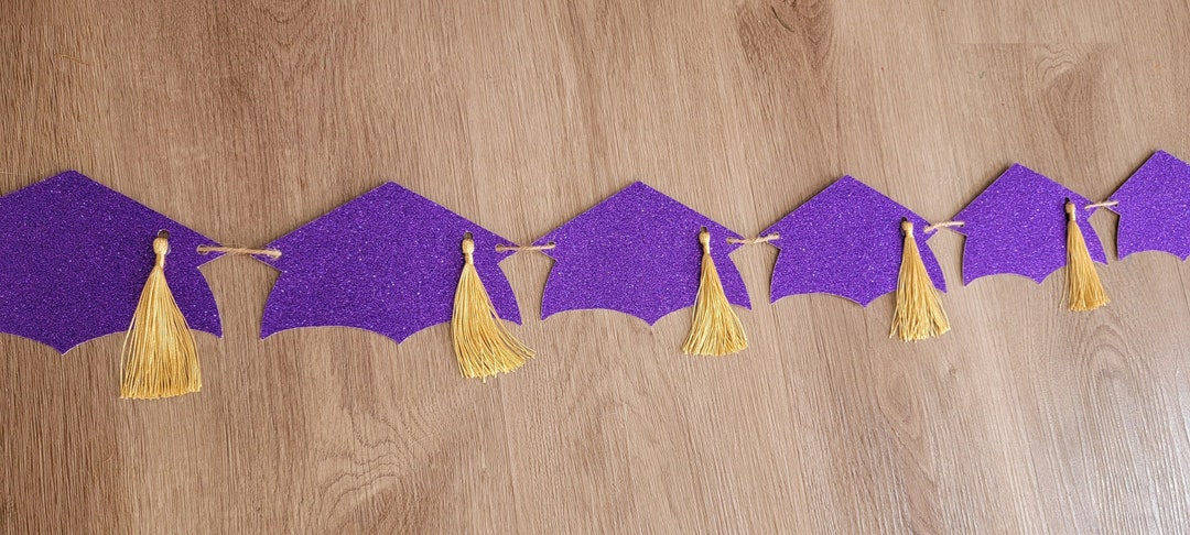 Purple Graduation Banner, Graduation Party Decorations, Purple ...