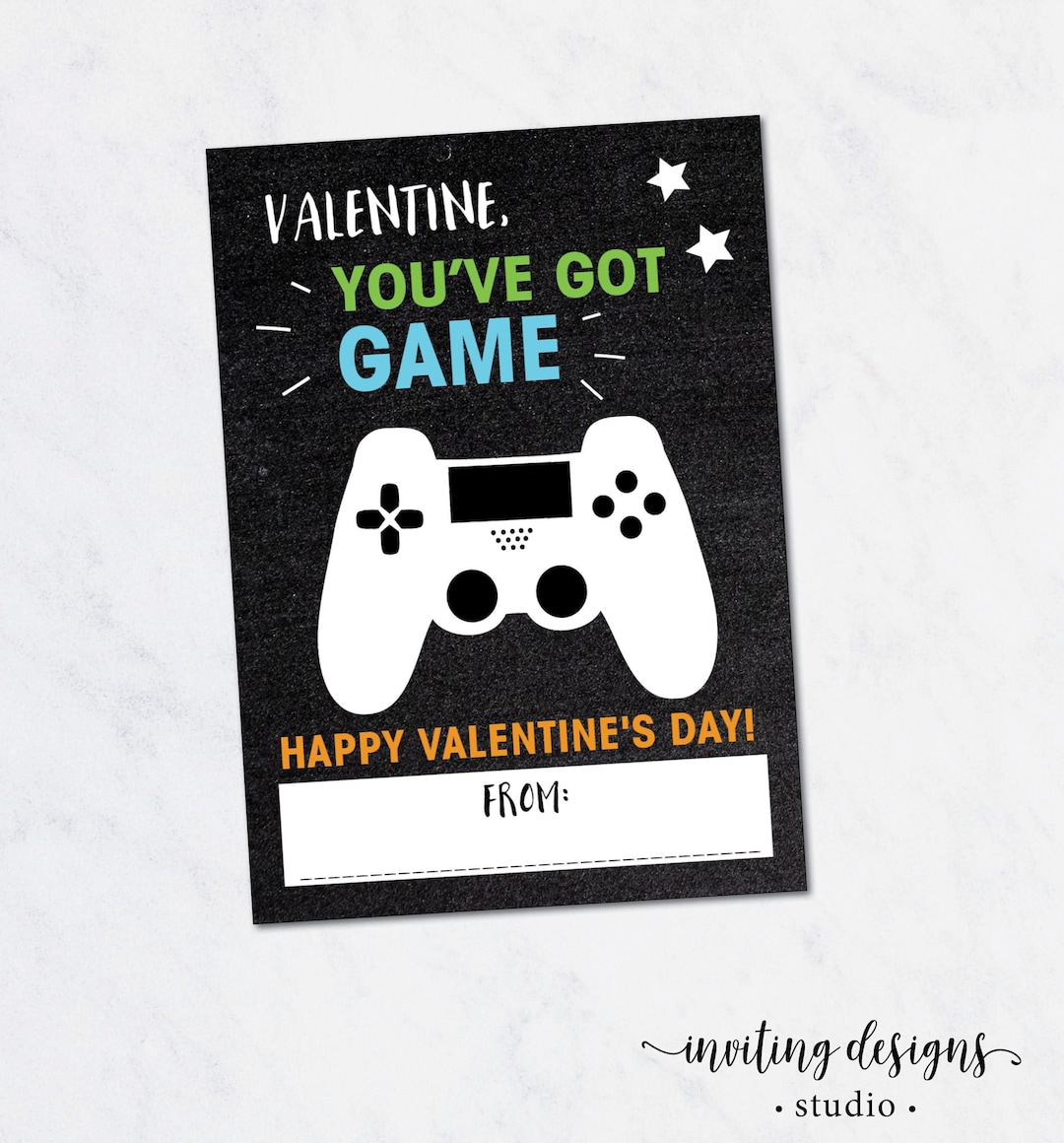 Video Game Valentine's Day Card / Gamer Valentine Cards / Boy ...
