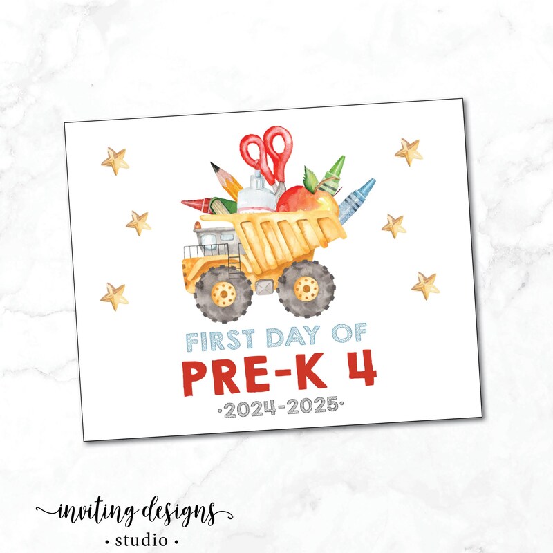 First Day of Pre K - Etsy