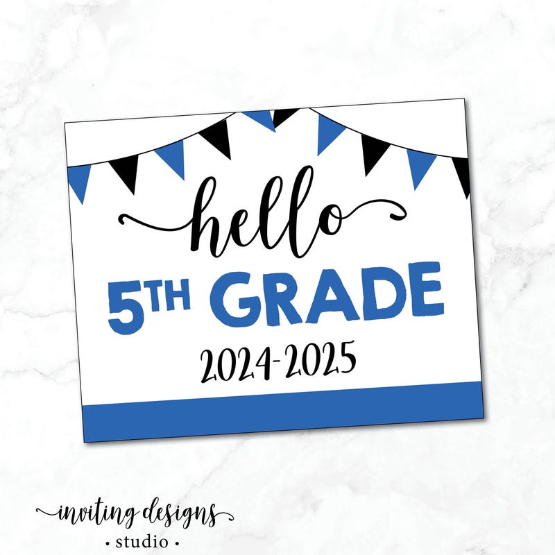 5th Grade Sign - Etsy