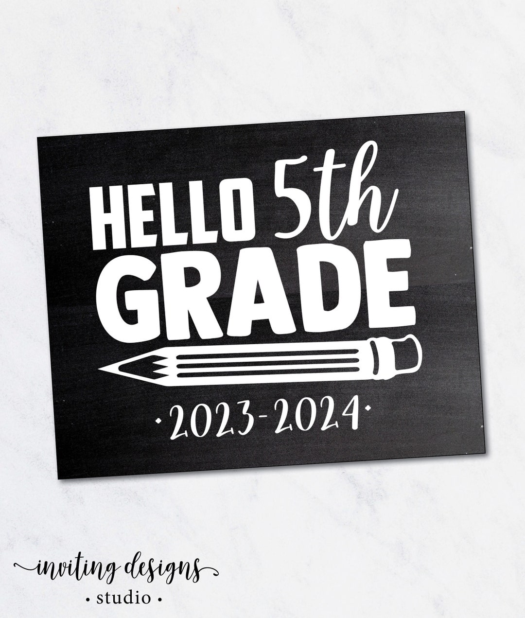 Fifth Grade School Sign / First Day of School Sign / Hello 5th Grade ...