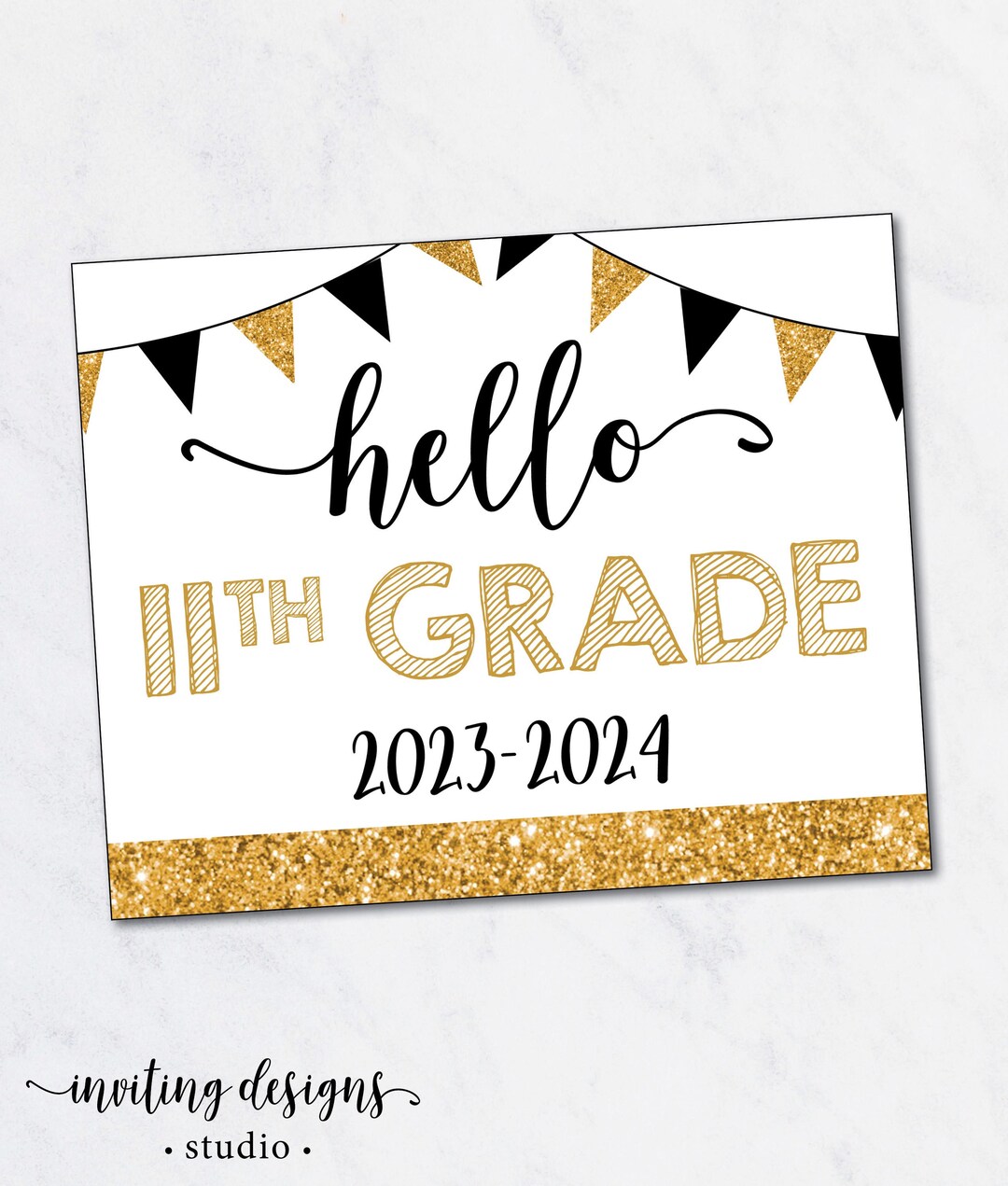 First Day of 11th Grade Sign / Printable Back to School Sign / - Etsy