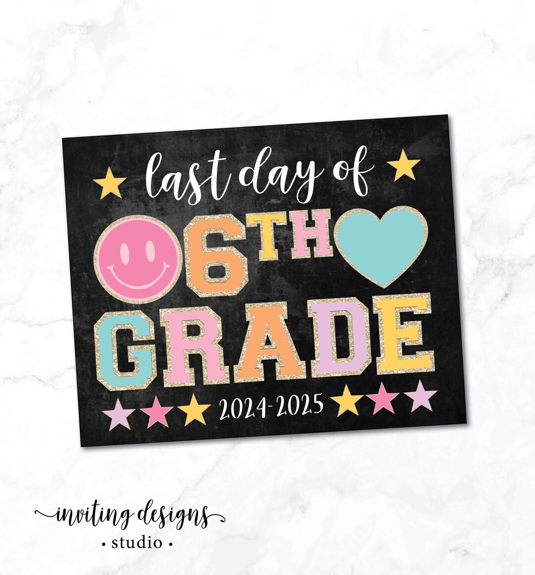 Letrero del ÚLTIMO día de sexto grado / Letrero del último día de sexto ...