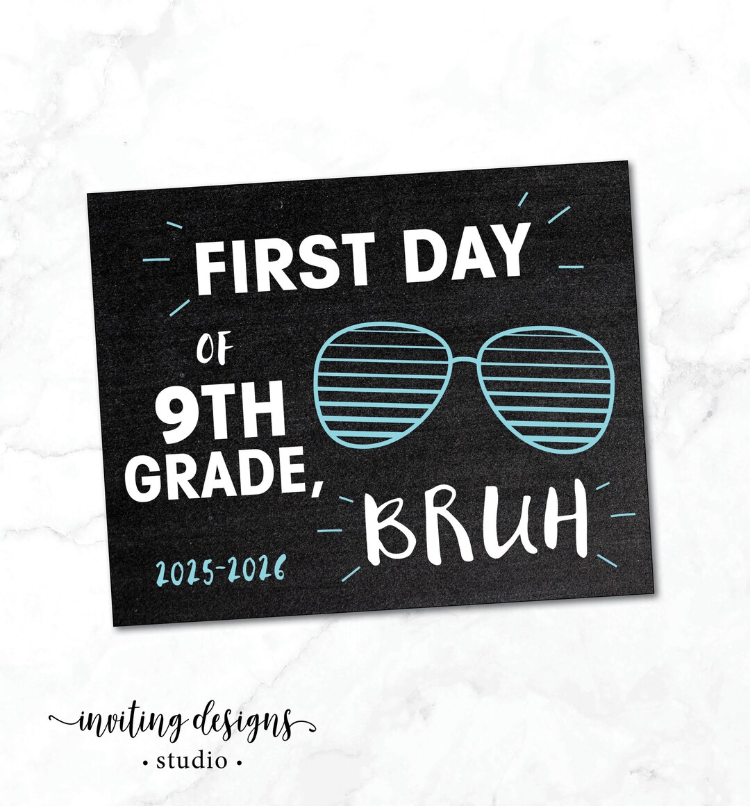 9th Grade Bruh Sign / First Day of 9th Grade Sign / Bruh Ninth Grade ...