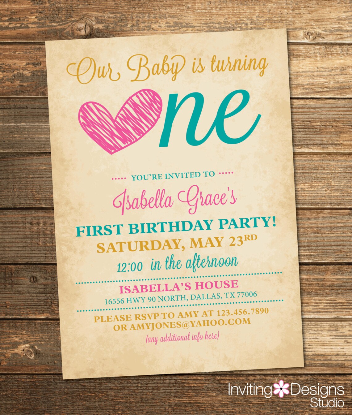 First Birthday Invitation Birthday Party First Birthday - Etsy