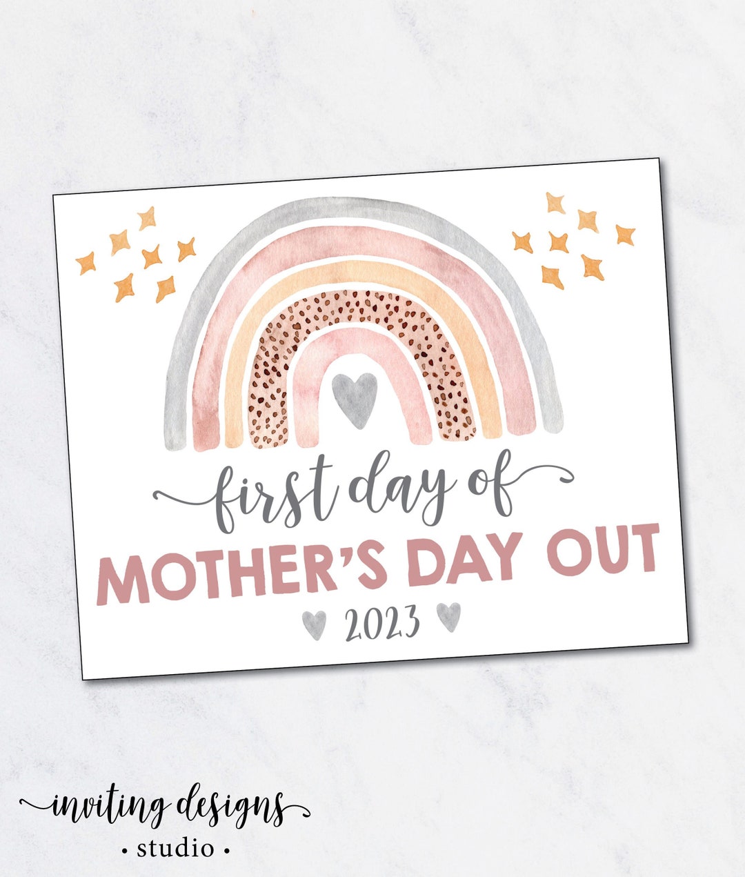 First Day of Mother's Day Out Sign / MDO First Day Sign / Printable ...