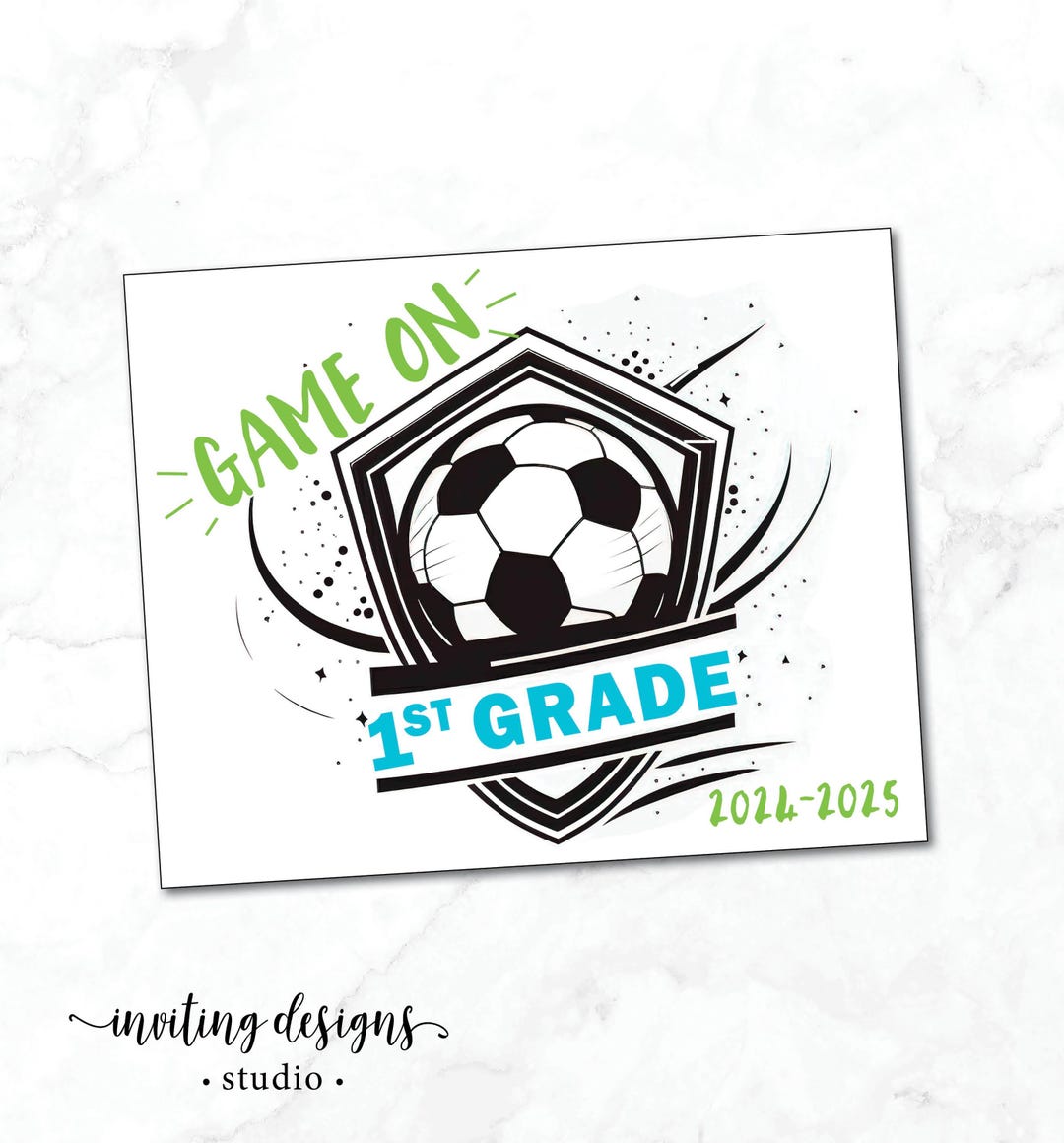 Soccer 1st Grade Sign / First Day of 1st Grade Sign / Game on First ...