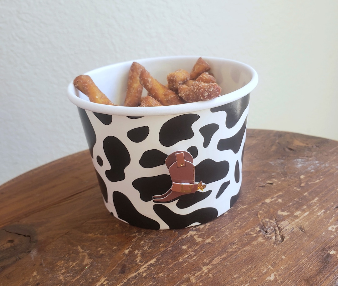 Farm Party Snack Cups, Cow Print Snack Cups, Farm Birthday Party, Cow ...