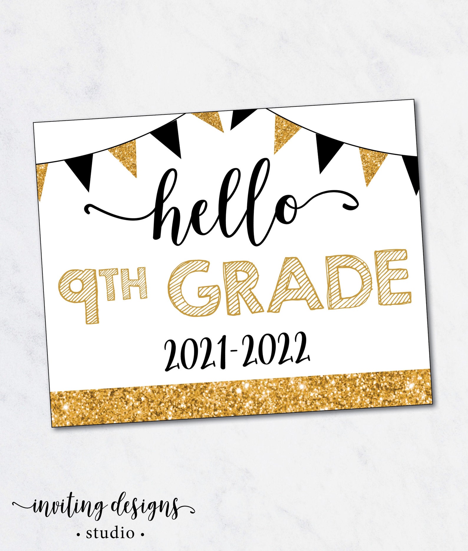 First Day of 9th Grade Sign / Printable Back to School Sign / | Etsy