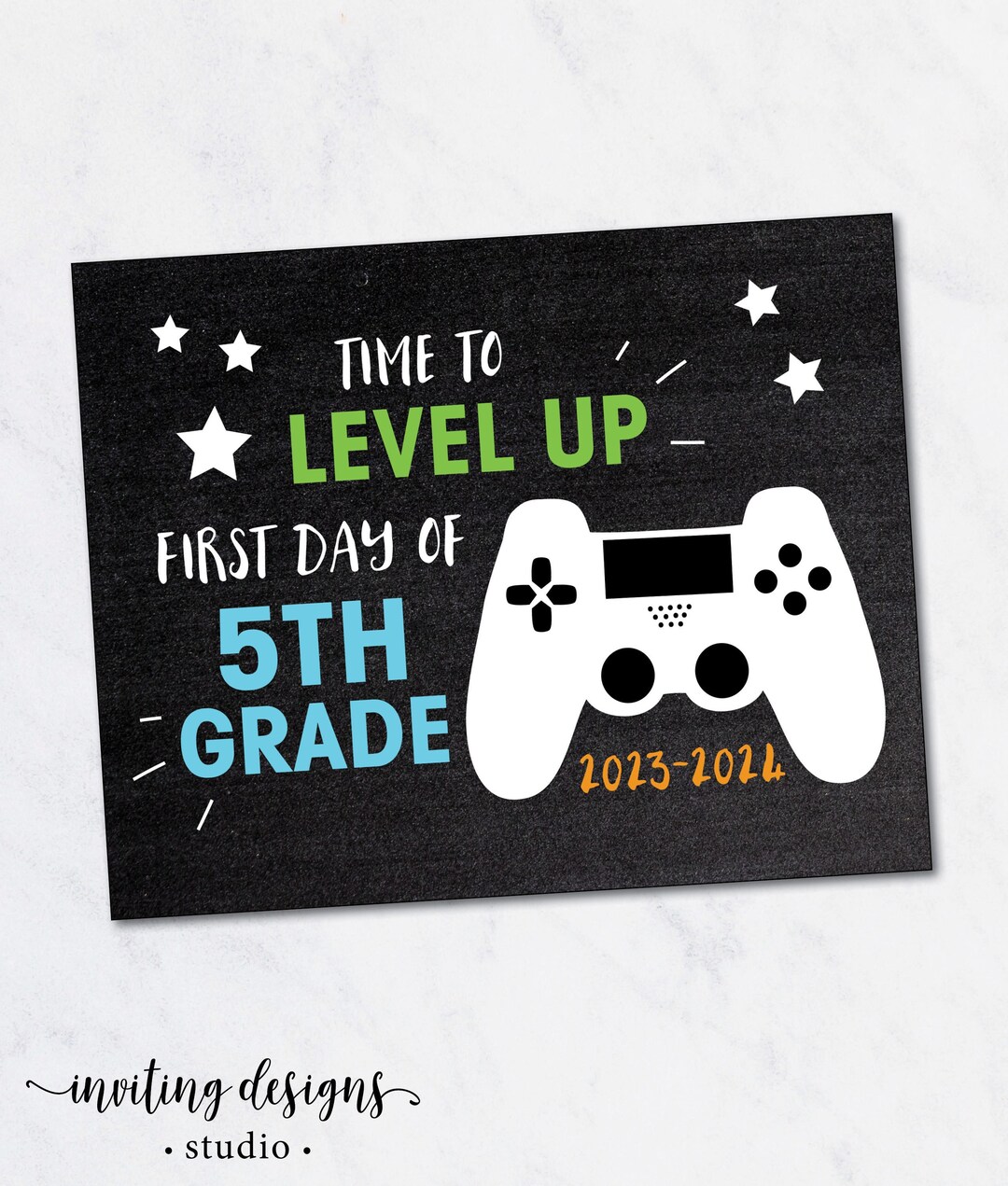 Gamer Fifth Grade Sign / Video Game First Day of School Sign / - Etsy