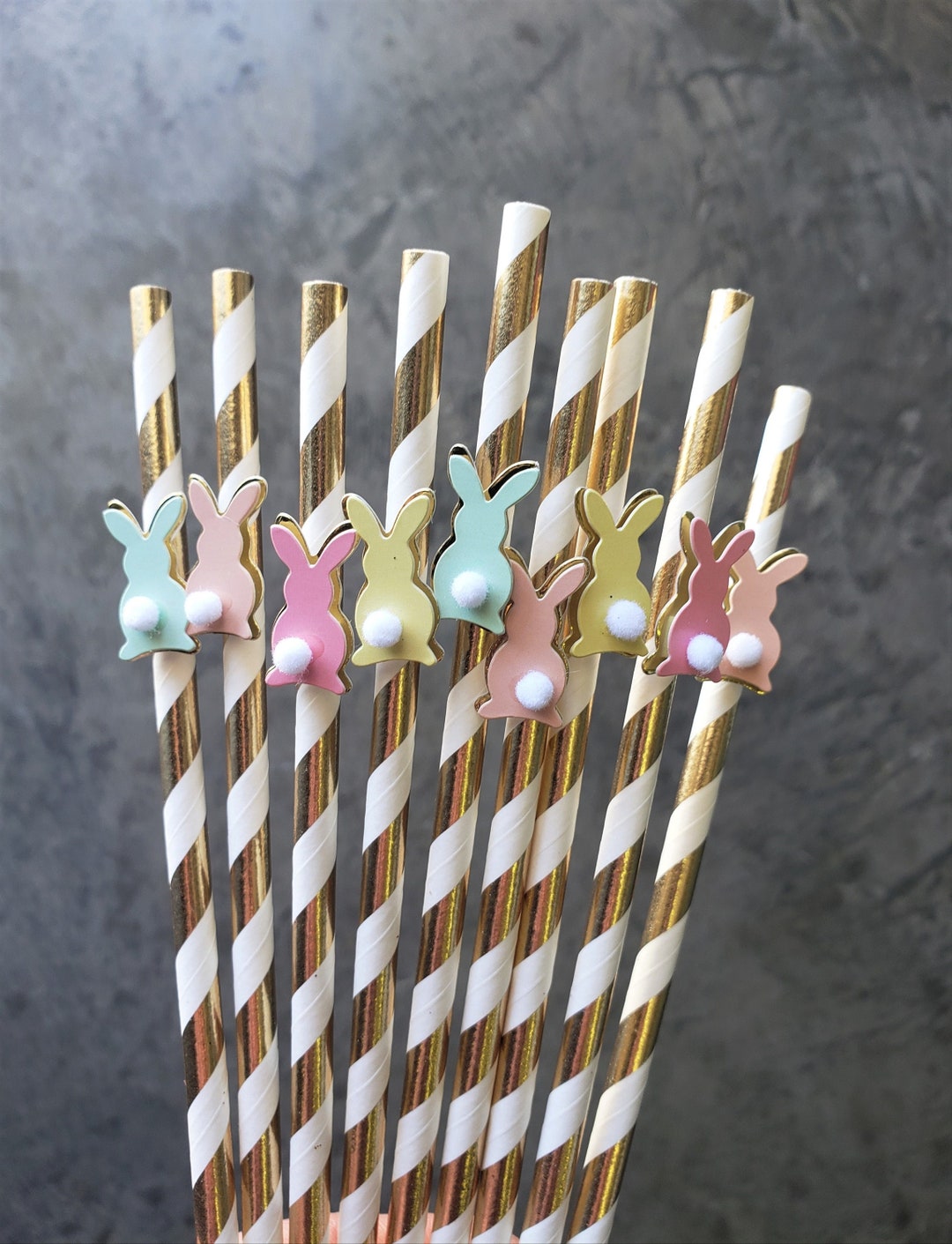 READY TO SHIP Bunny Straws, Some Bunny is One, Easter Straws, Bunny ...